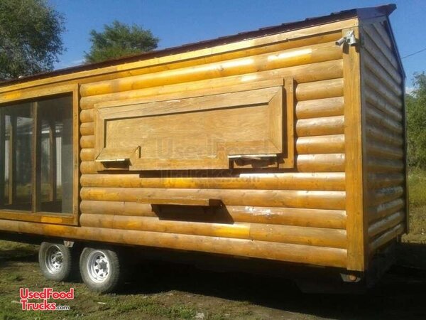 2009 Concession Log Cabin BBQ Trailer w/Southern Pride Smoker