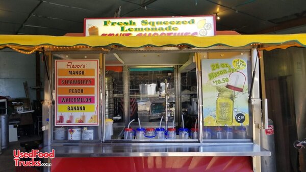 Lemonade Fruit Smoothies 4' x 7' Concession Trailer / Mobile Drinks Station