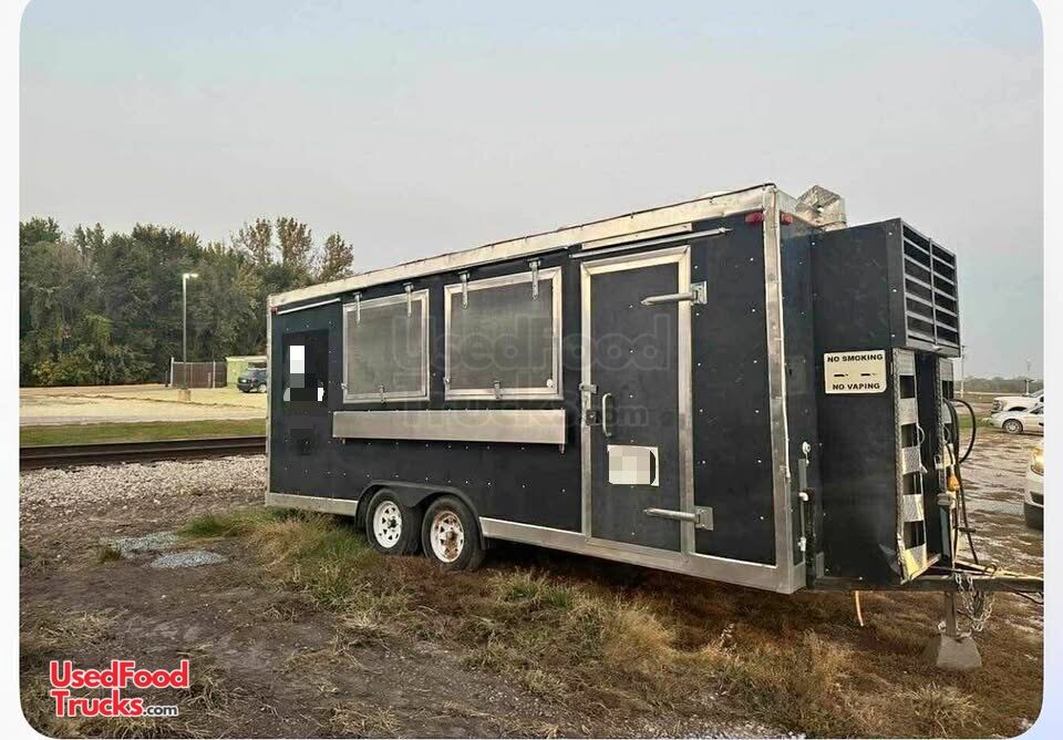 Double Axle Kitchen Food Concession Trailer with Pro Fire System