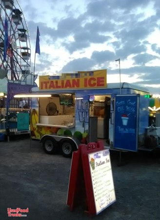 2017 7' x 16' One Scoop Italian Ice Concession Trailer
