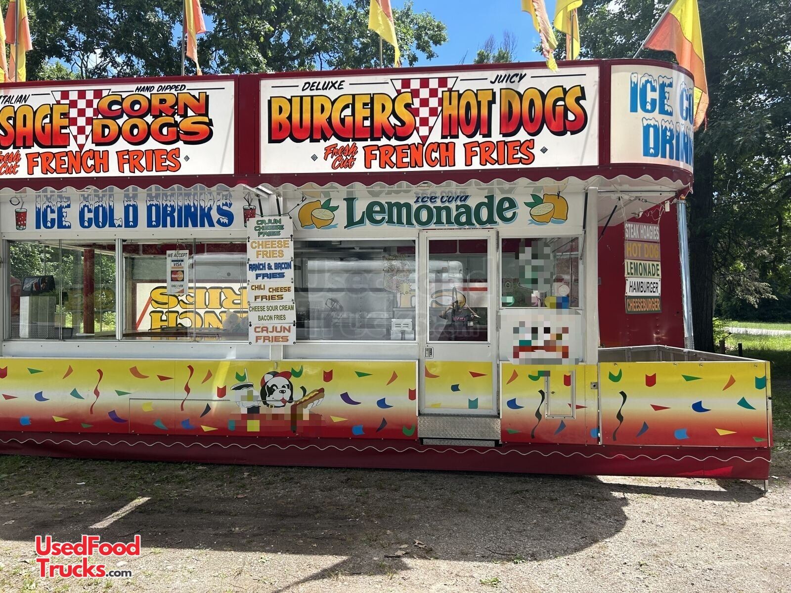 2001 8' x 20' Carnival Style Food Concession Trailer w/ Pro Fire System