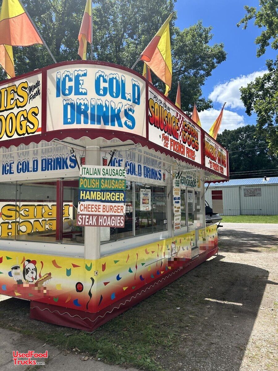 2001 8' x 20' Carnival Style Food Concession Trailer w/ Pro Fire System