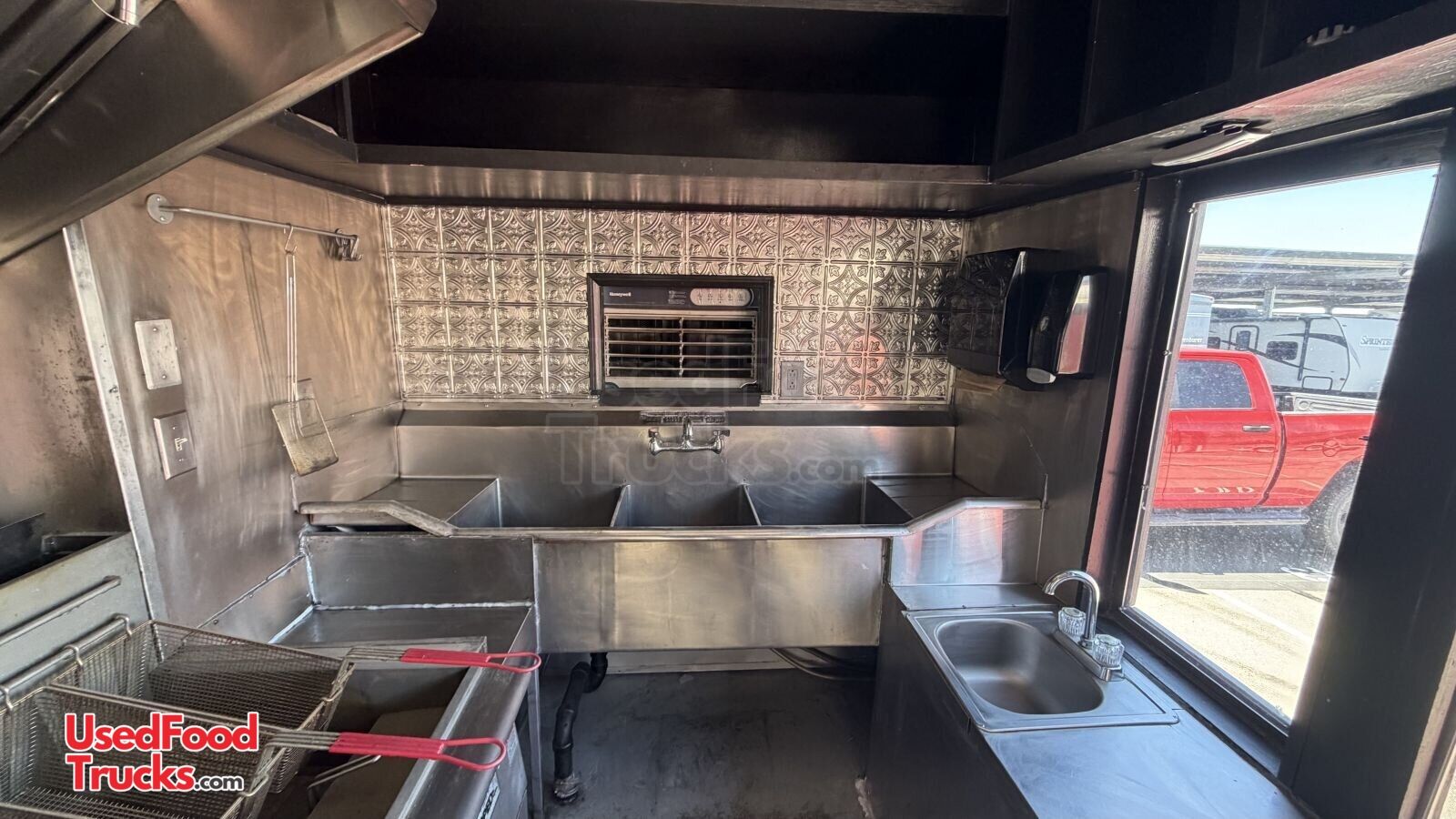 2007 8' x 16' Kitchen Food Concession Trailer with Pro Fire System