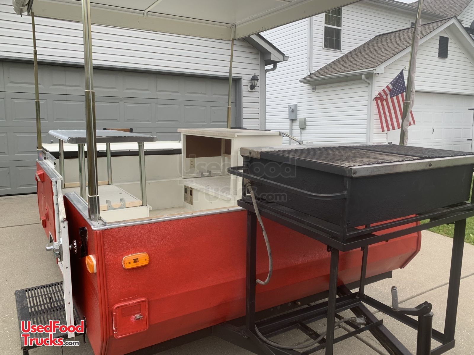 6.9' x 8.5' Pop Up Street Food Vending Concession Trailer