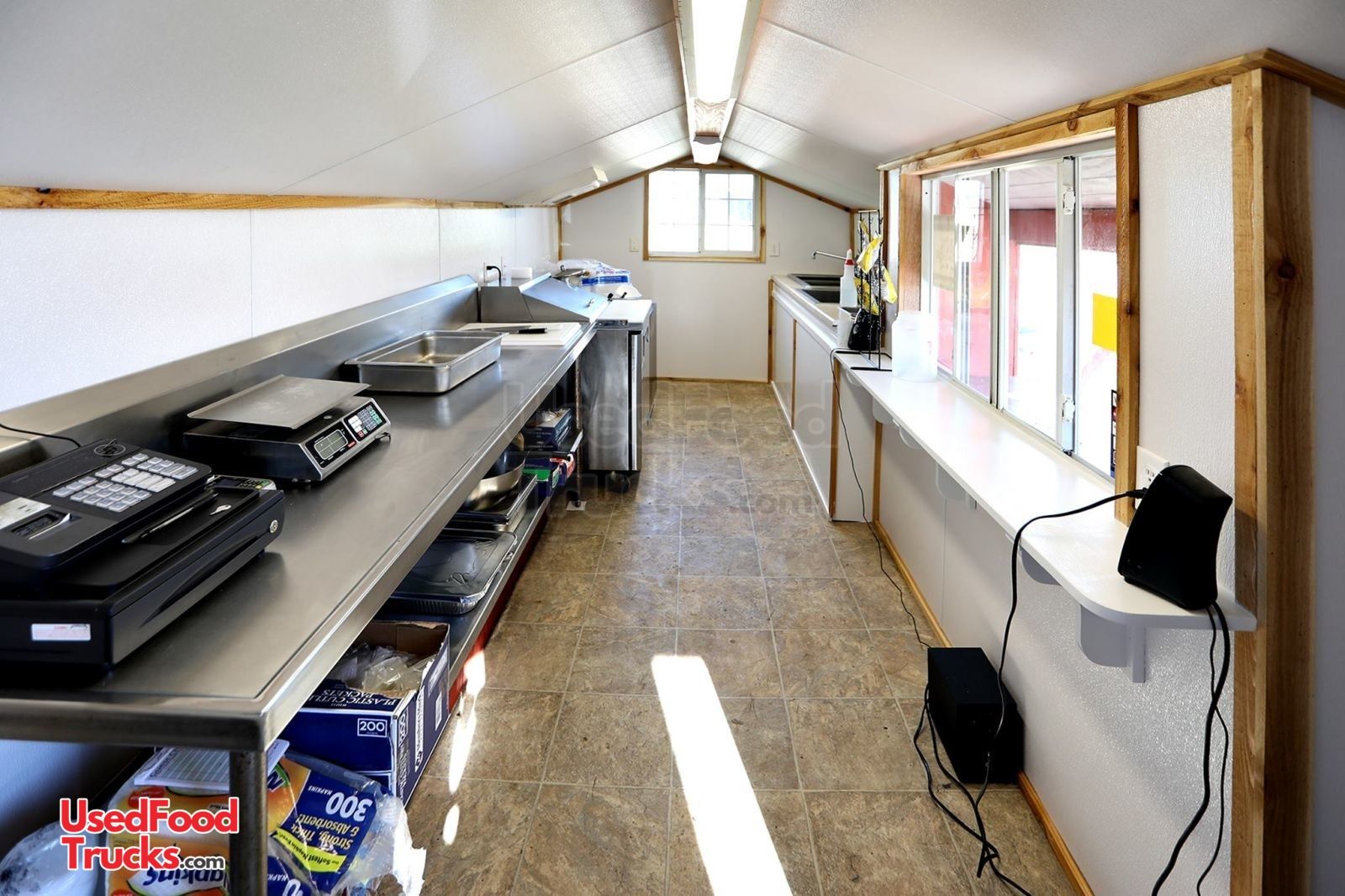 Rustic 2014 Cabin Style 8' x 27' BBQ Food Concession Trailer w ...