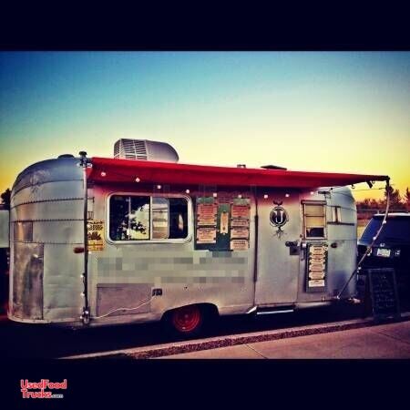 Vintage Silver Avion Food Concession Trailer