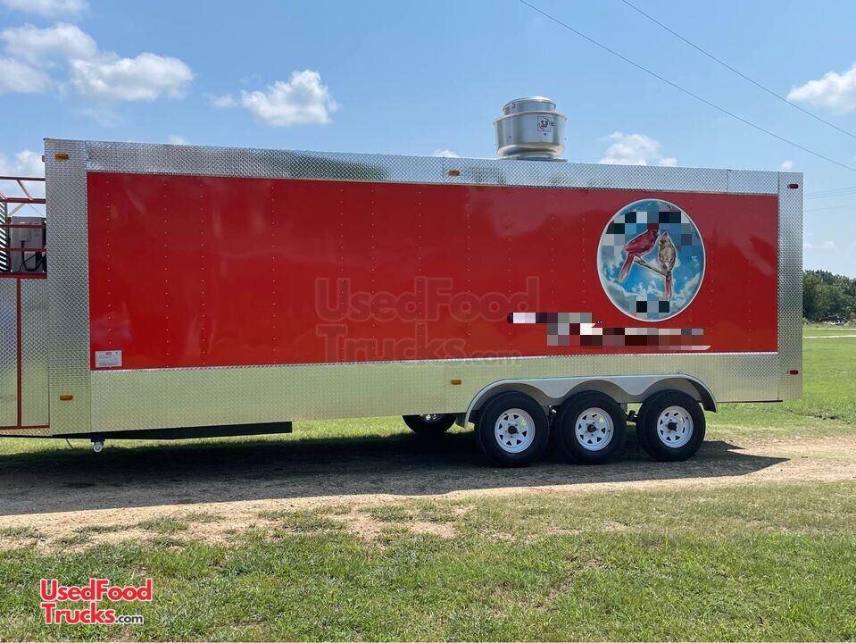 2021 8' x 25' Mobile Kitchen Unit / Used Food Concession Vending Trailer